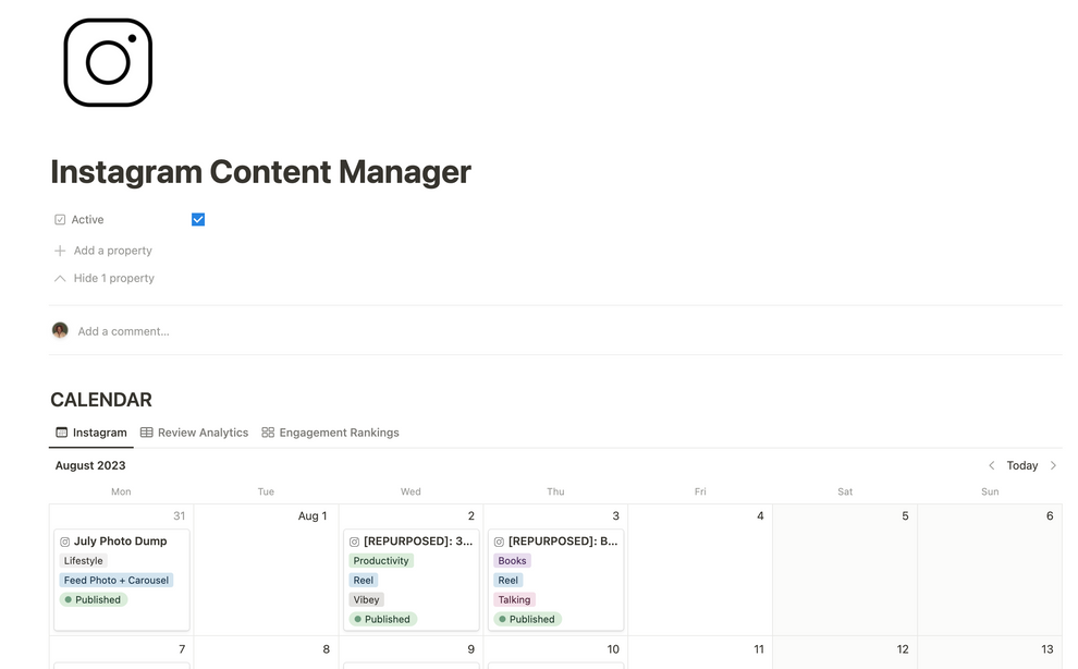 Instagram Content Manager – ademusoyo